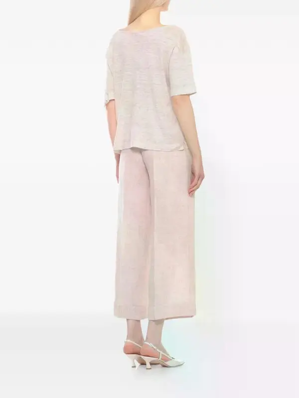 D.exterior Floral Lace Appliqué T-shirt