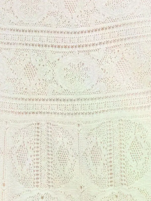 D.exterior Crochet Knit Maxi Skirt - White