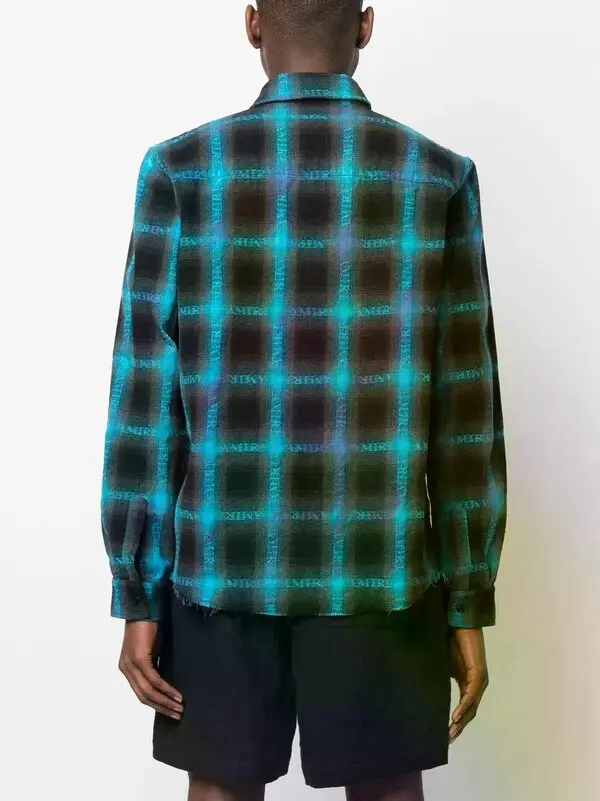 Amiri Plaid Logo-print Shirt