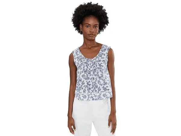 Madewell Leah Top 60's Cambric - Blue
