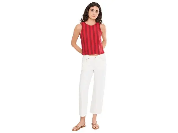 Madewell Sleeveless Plaid Top - Red