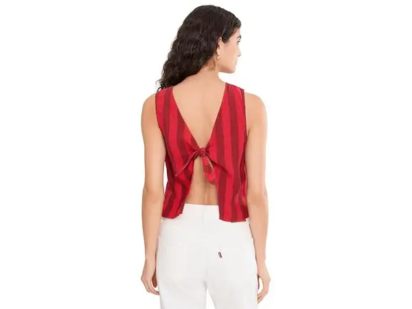 Madewell Sleeveless Plaid Top - Red