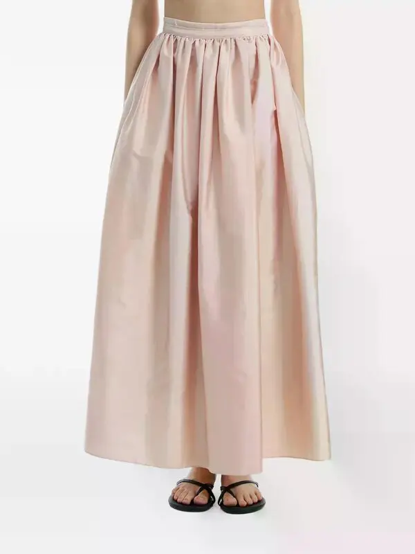 INTO THE EAST Pleated Silk Skirt