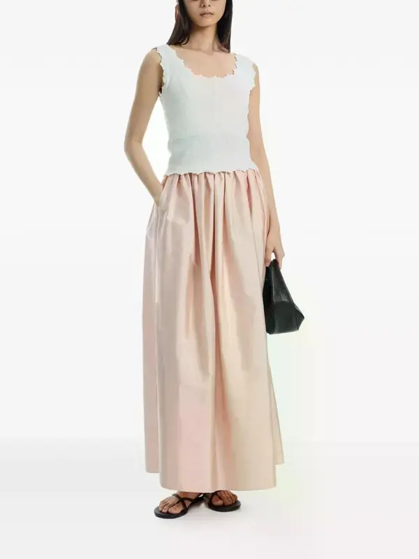 INTO THE EAST Pleated Silk Skirt