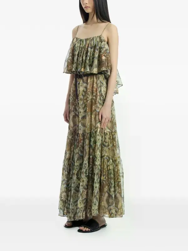 INTO THE EAST Paisley Print Tiered Dress