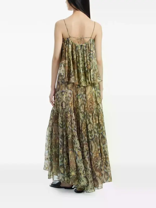 INTO THE EAST Paisley Print Tiered Dress