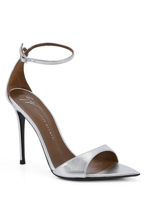 GIUSEPPE ZANOTTI Intriigo Strap 105 Laminated Leather Stiletto Sandals