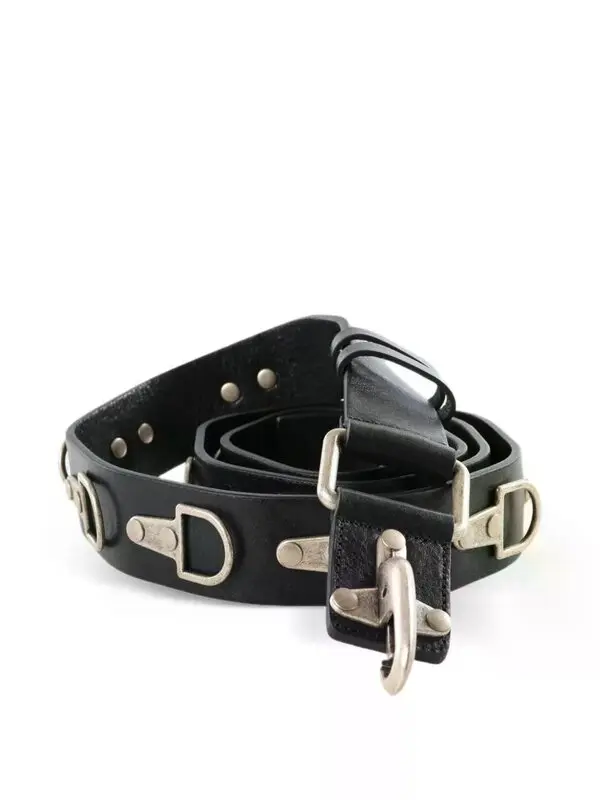 THUG CLUB Leather Belt - Black