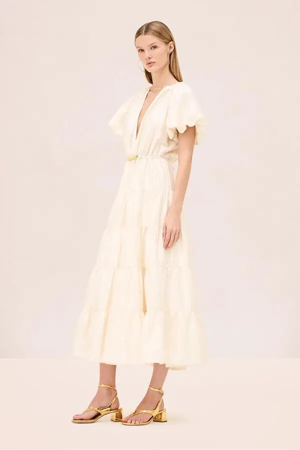 Alexis Lustre Dress - Gold