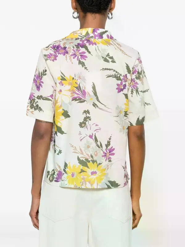 Marella Floral Print Short Sleeve Shirt
