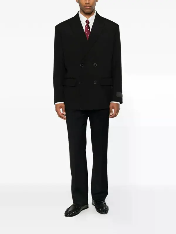 GERMANO 1952 Tailored Pressed-crease Trousers - Black
