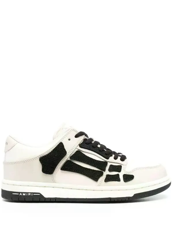 Amiri Skel Low-top Leather Sneakers - Neutrals