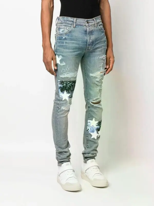 Amiri Star Patch Skinny Jeans