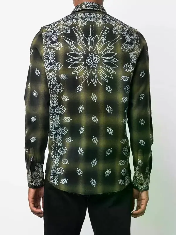 Amiri Bandana-print Checked Shirt