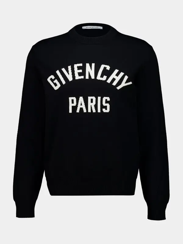 Givenchy Couture Seam Logo Knit Sweater - Black