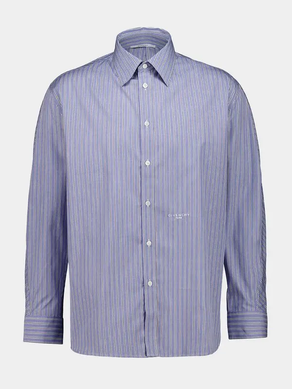 Givenchy Navy Stripe Cotton Button-up Shirt