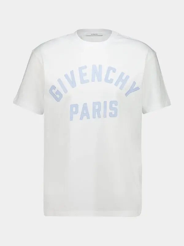 Givenchy And Blue Logo Embroidered T-shirt