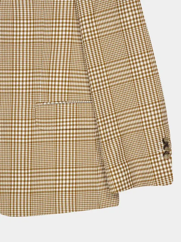 AMI Paris Prince Of Wales Wool Blazer - Beige