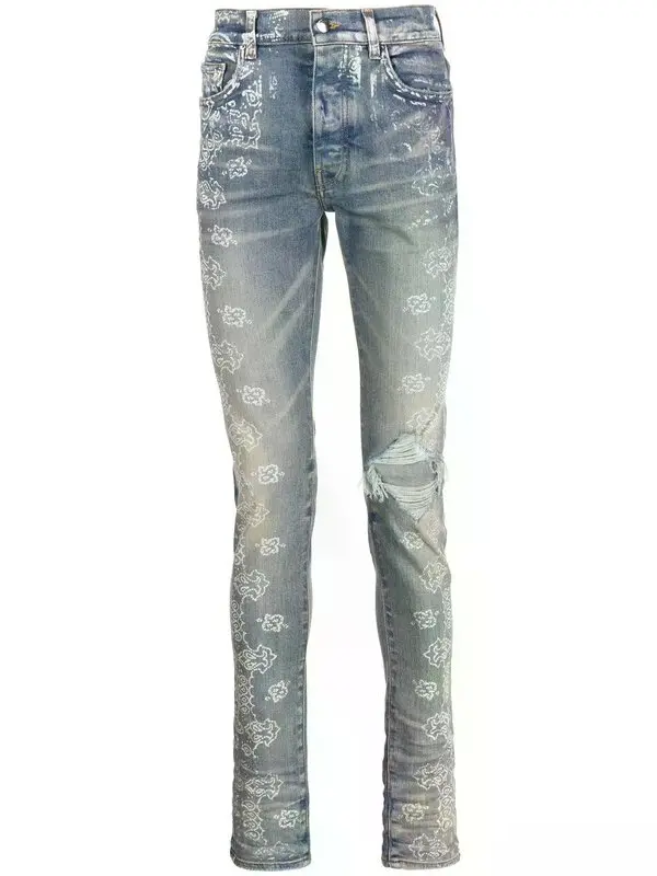 Amiri Bleach Bandana Jeans