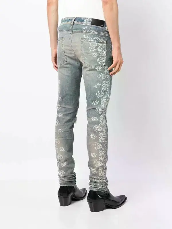 Amiri Bleach Bandana Jeans