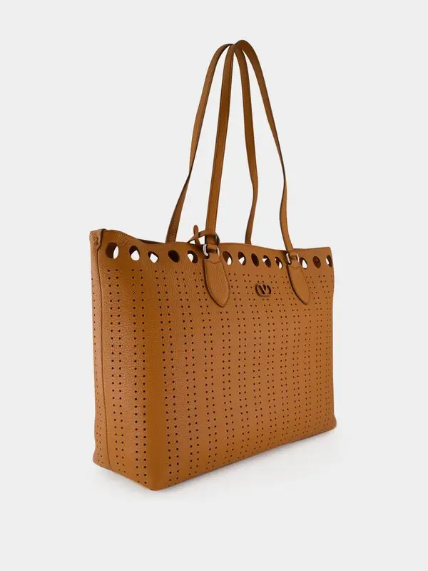 Valentino Garavani Perforated Leather Tote Bag