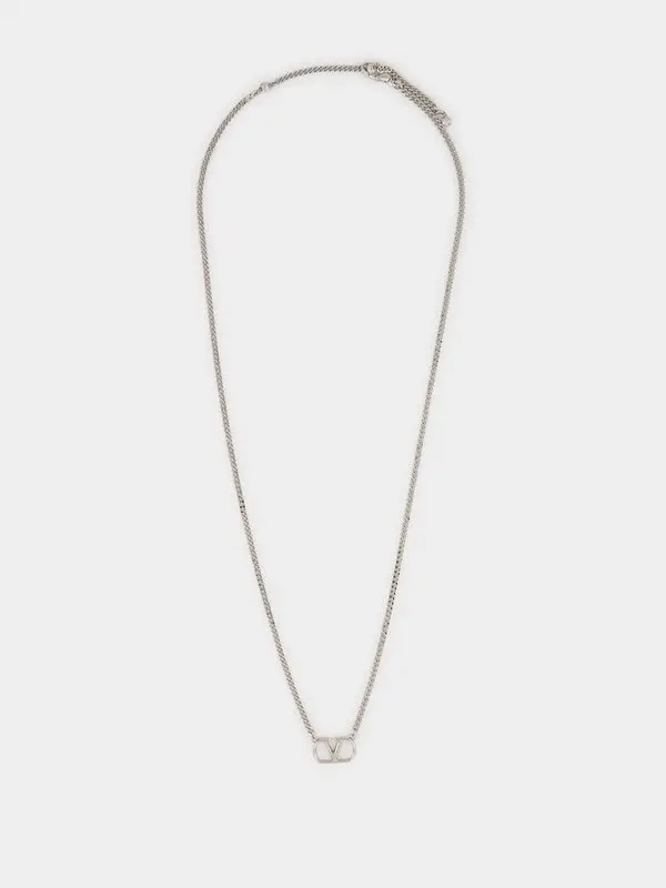 Valentino Garavani Vlogo Signature Necklace - Silver