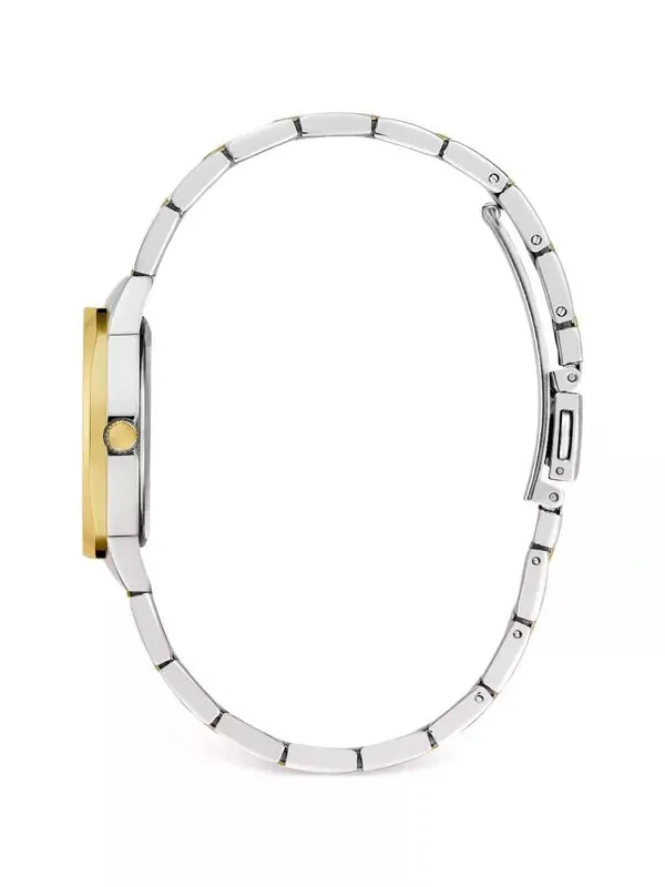 Guess Round Face Watch With Crystal Embellished Bezel