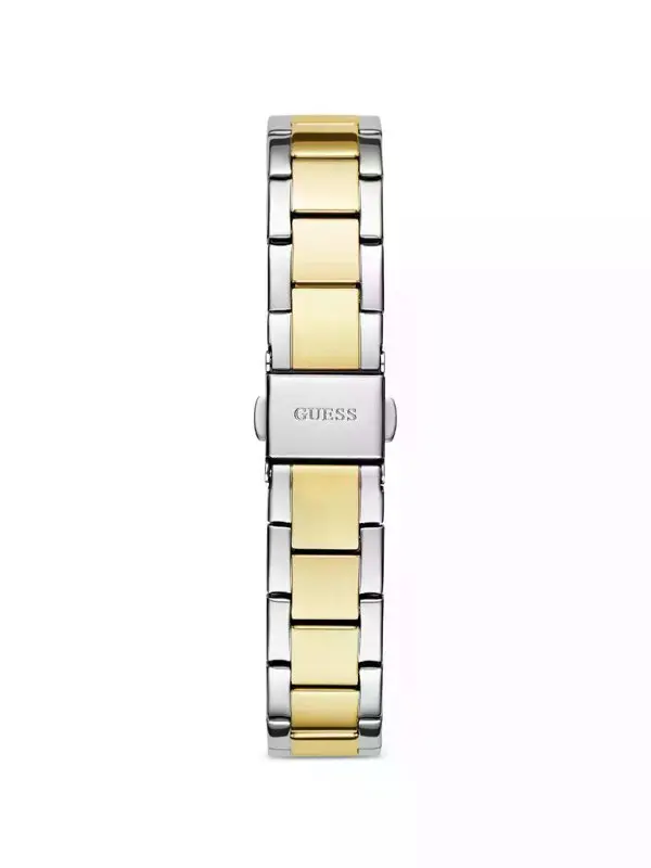 Guess Round Face Watch With Crystal Embellished Bezel
