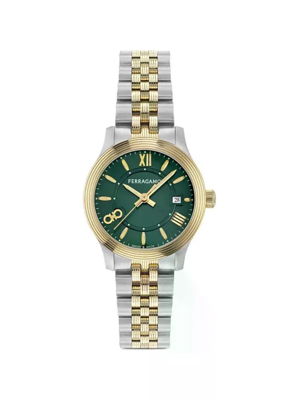 FERRAGAMO Duo 28mm Two-tone Link Bracelet Watch With Dial