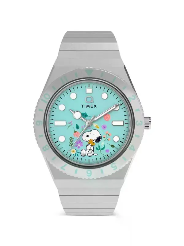 Timex® X Peanuts Q 40.5mm Watch - Silver