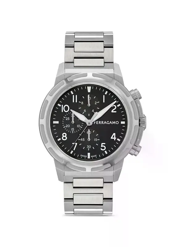 FERRAGAMO Nima Chrono 43mm Stainless Steel Watch