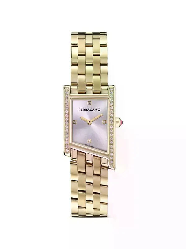 FERRAGAMO Asymmetric Gold-tone Watch - Silver
