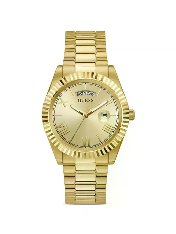 Guess Day/date 42mm Watch With -tone Dial