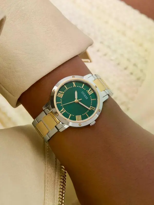 Guess Dawn 34mm Two-tone Watch With Dial