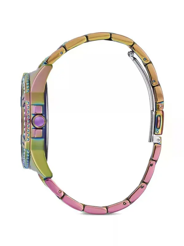 Guess Frontier 40mm Watch With Crystal-embellished Bezel