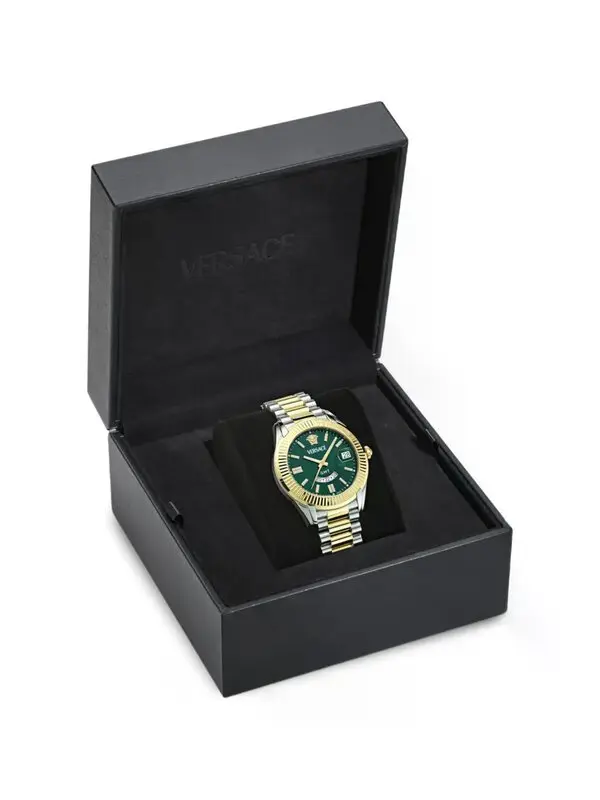 Versace Apodis 42mm Watch With Dial And Two-tone Bracelet