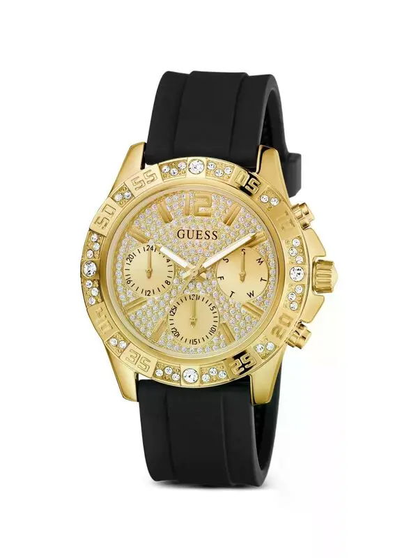 Guess Majesty Crystal 40mm Watch With Embellished Bezel