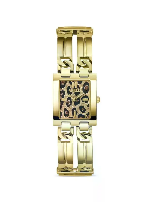 Guess 32mm Rectangular Leopard Print Dial Watch
