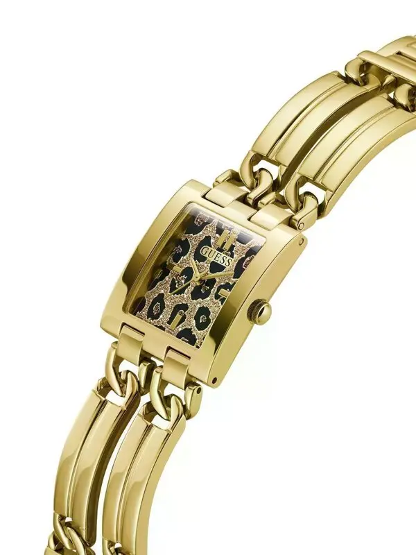 Guess 32mm Rectangular Leopard Print Dial Watch