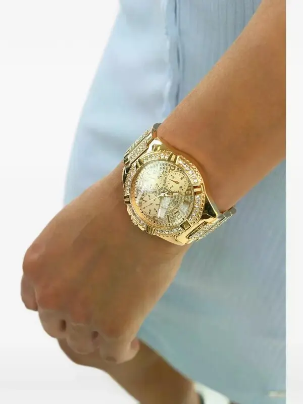 Guess Crystal-embellished 40mm Watch With -tone Dial