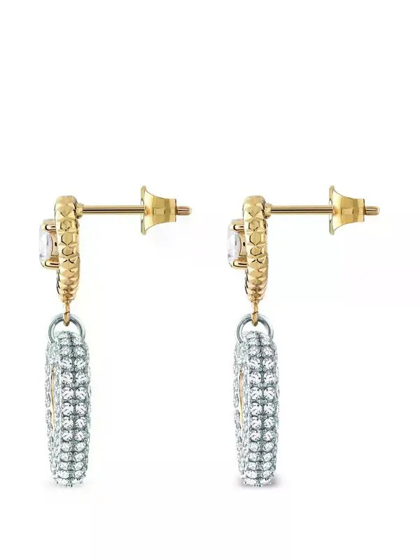 Philipp Plein Rocked Heart Drop Earrings