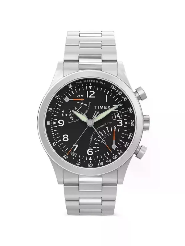 Timex® Waterbury Traditional Fly Back 43mm Chronograph Watch