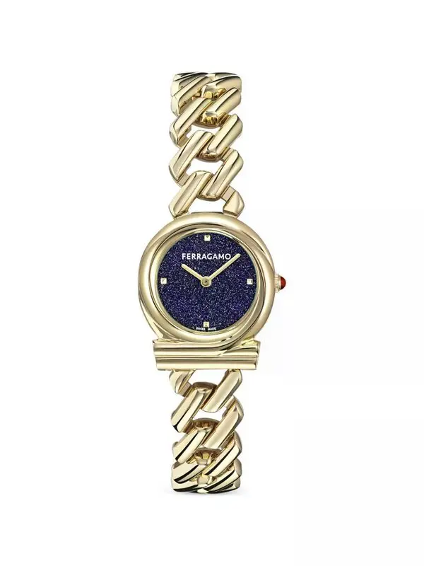 FERRAGAMO Gancini Twisted-chain Watch