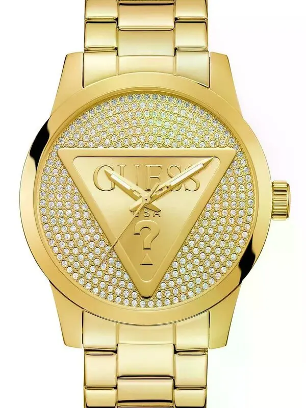 Guess Crystal-embellished Watch With Link Bracelet