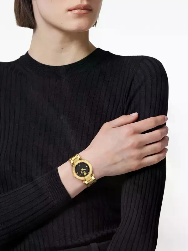 Versace Revive Petite 30mm Watch With Greca-engraved Bezel