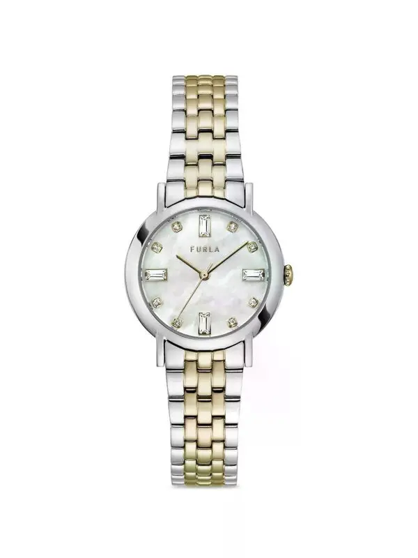 Furla 32mm Two-tone Stainless Steel Watch With Mother-of-pearl Dial