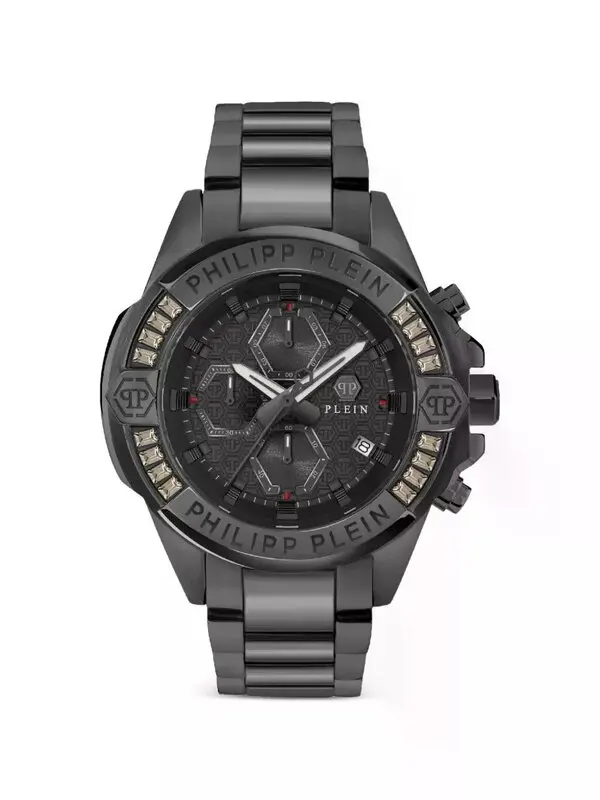 Philipp Plein Skull Chrono Crystal-embellished Watch