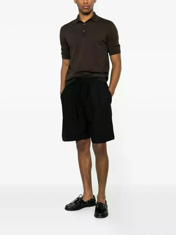 HOSIO Pleated Elasticated-waist Shorts