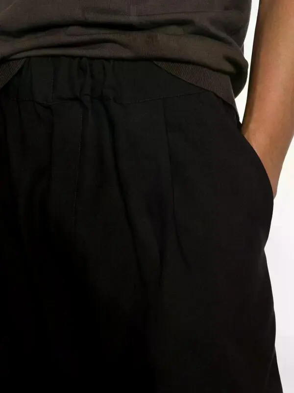HOSIO Pleated Elasticated-waist Shorts