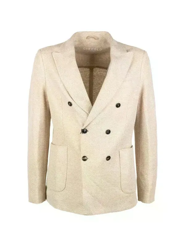 CIRCOLO 1901 Double-breasted Textured Blazer